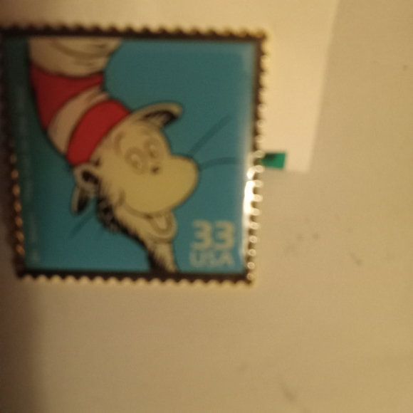 usps | Jewelry | Usps Cat In The Hat Postage Pin Brioch | Poshmark